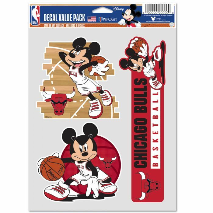 CHICAGO BULLS MICKEY MOUSE 3 PIECE MULTI-USE DECALS DISNEY OFFICIALLY ...