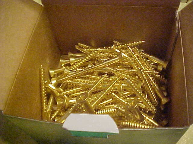 Qty of 100 #12 x 2-1/2" Brass Wood Screws Flat Head Phillips Drive ...
