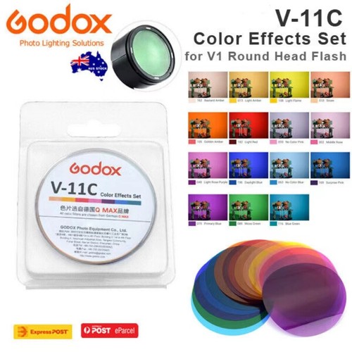 AU*Godox V-11C Color Effects Set for V1& H200R Round Head Flash (15pcs ...