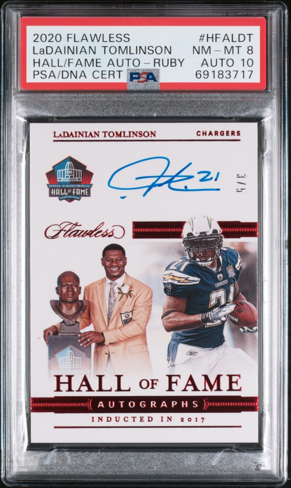 2020 Panini Flawless - Hall of Fame Autographs LaDainian Tomlinson #HFA ...