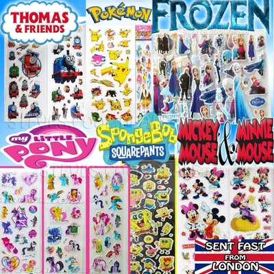 REWARD STICKERS Disney Frozen Pokemon SpongeBob Fireman Sam Pony Mickey ...
