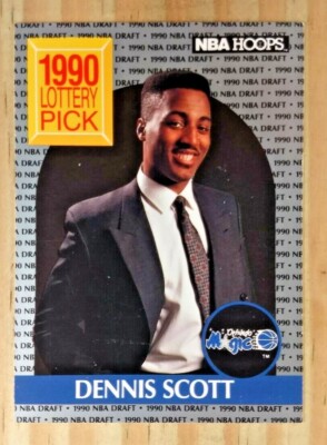 1990-91 NBA HOOPS DENNIS SCOTT ROOKIE DRAFT CARD #391 NM-MT ORLANDO ...