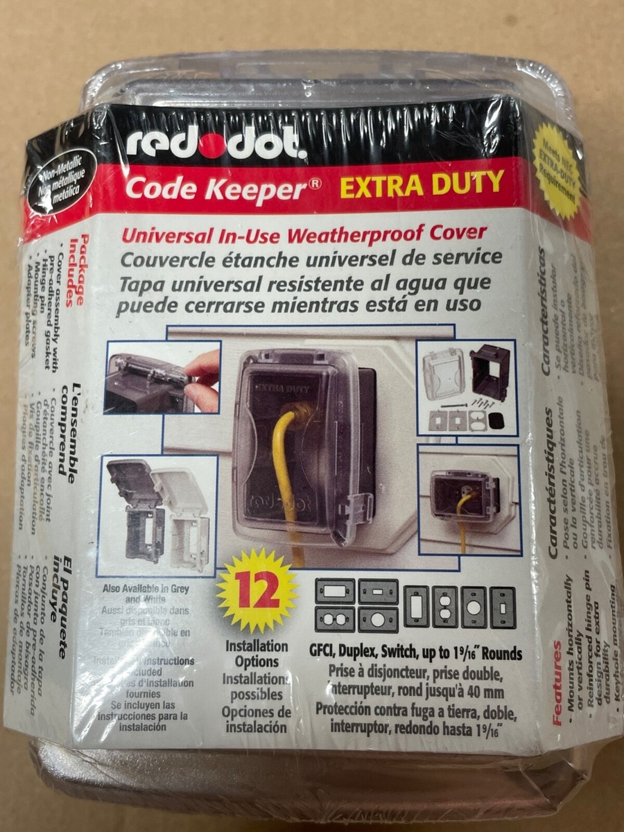 Red Dot Weatherproof Push Button Cover Red Dot 2 Gang Switch/GFCI