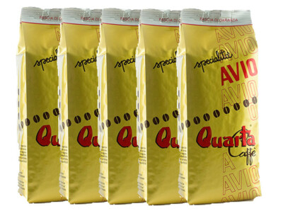 QUARTA Café' Mélange Avio or En Grains 500gr. 5 Packs - Idéal pour Moka ...