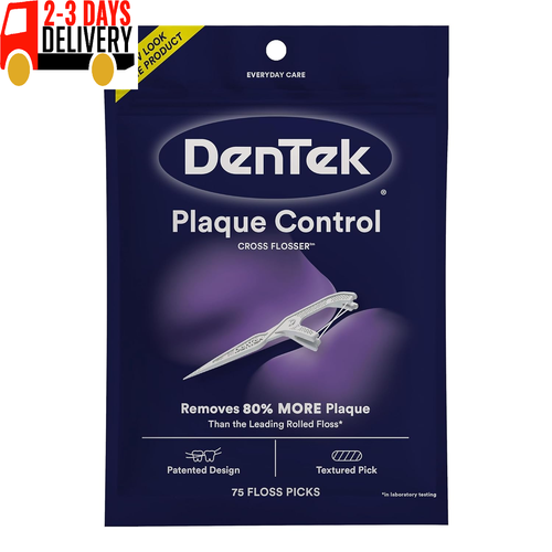 Cross Flosser Plaque Control Floss Picks, X-Shaped Floss, 75 Count | eBay