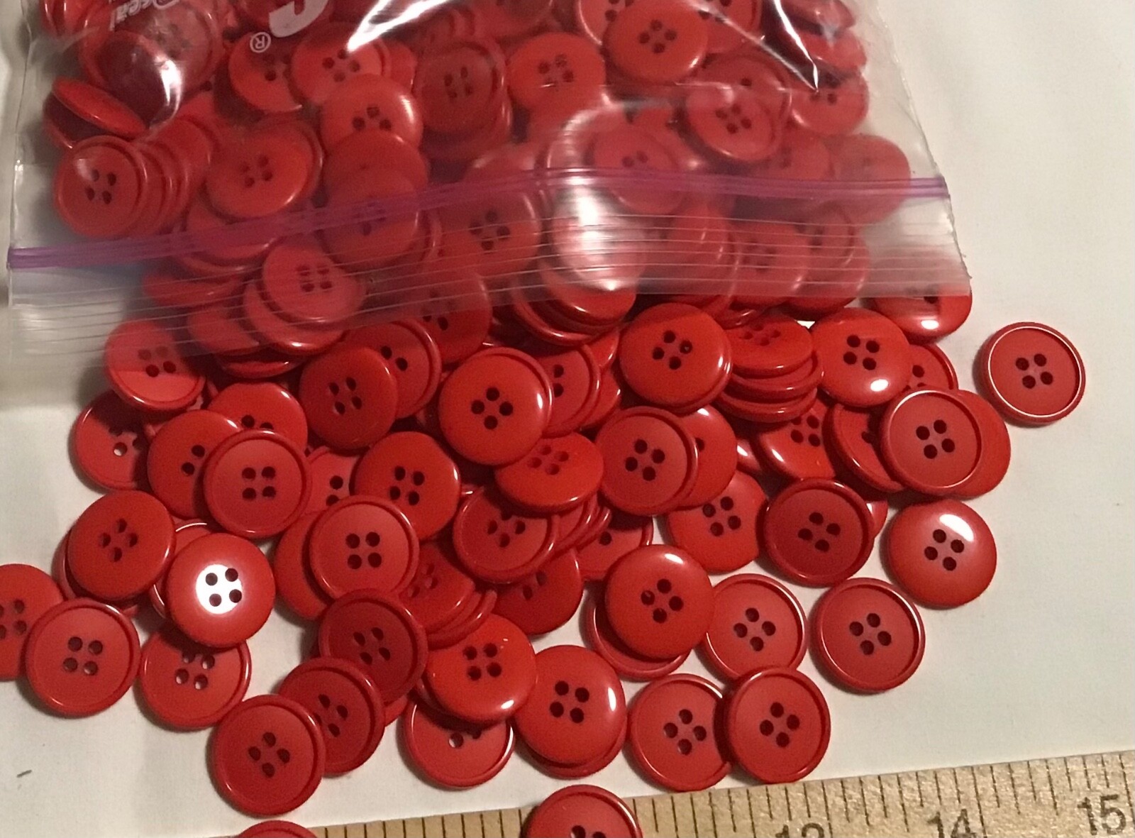 (1) Pound ~Vtg .75”-BRIGHT RED-Sewing BUTTONS ~Jewelry~Button Loves-Art ...