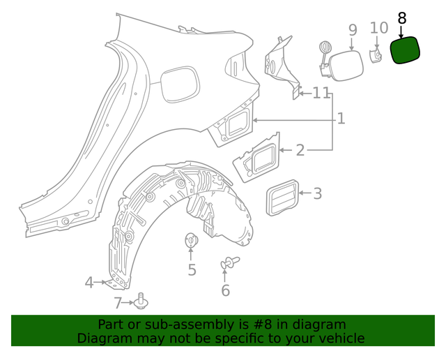 Genuine Mercedes-Benz Fuel Door 1777571800 for sale online | eBay
