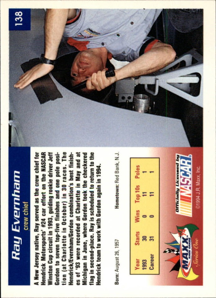 1994 Maxx #138 Ray Evernham | eBay