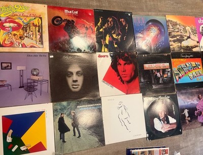 Lot Of 23 Rock Vinyl:Zepplin, Doors,Meatloaf,JourneyB Joel,Steely Dan ...