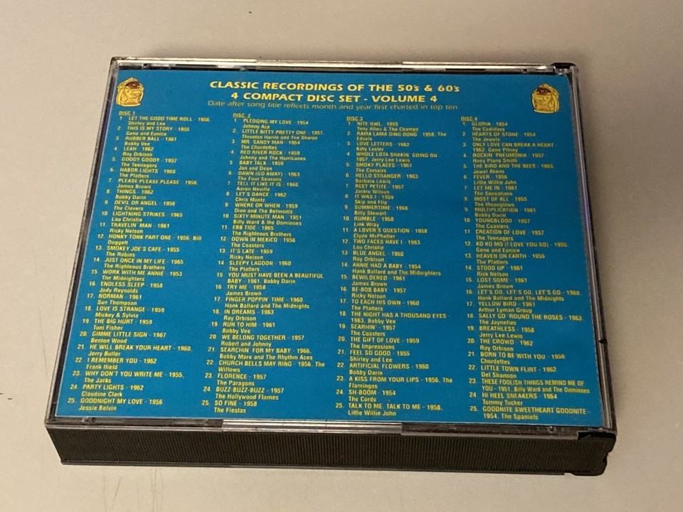 Golden Oldies - 50's & 60's - Vol. 4 - 4 CD box set - plays well - free ...