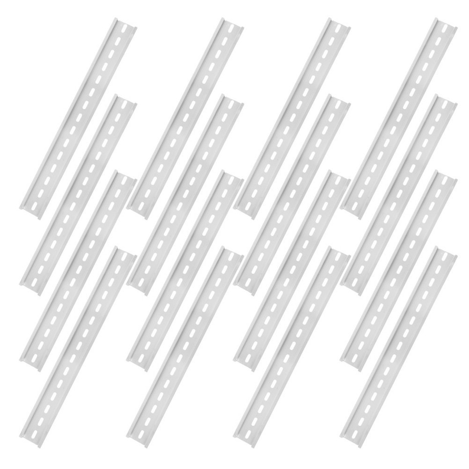 20pcs Din Rail U Shaped Guide Rail 300 mm Slotted Metal Groove Guide ...