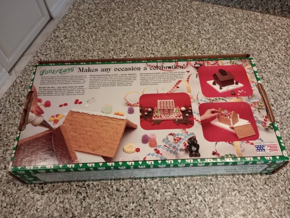 Vtg Cast Iron Mold Gingerbread House 1985 John Wright Double Sided New ...