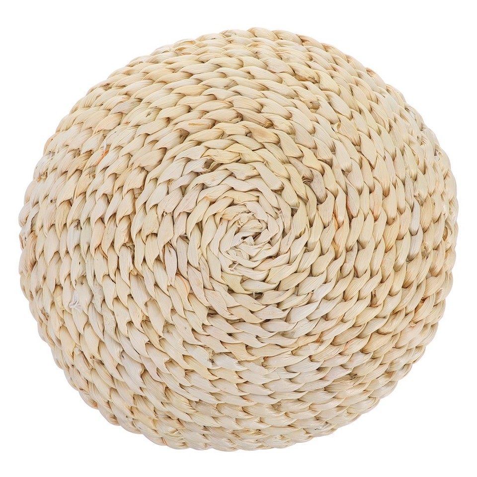 Yoga Meditating Cushion Straw Cotton Knitted Round Floor Sitting Mat ...