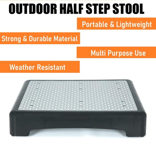 ANTI SLIP HALF STEP STOOL ELDERLY DISABILITY DOOR WALK OUTDOOR MOBILITY ...