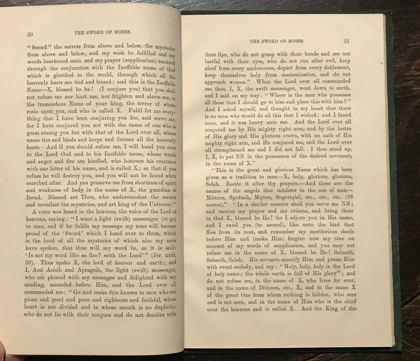 SWORD OF MOSES: ANCIENT BOOK OF MAGIC - M. Gaster, TRUE 1st EDITION ...