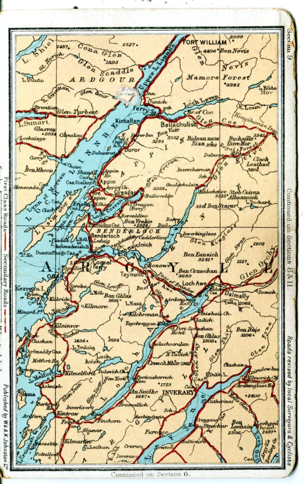 UK Argyle Area map including Inverary postcard | eBay