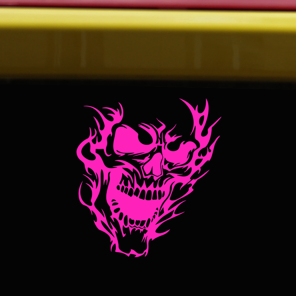 Screaming Evil Skull Decal Sticker Car Truck Tumbler Window JDM 22 ...