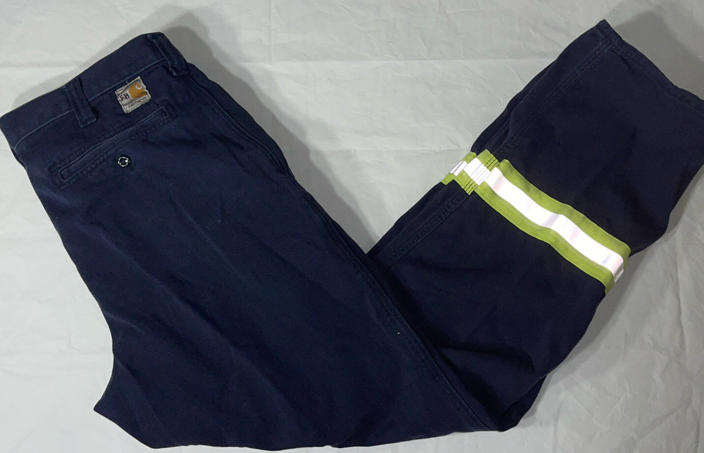 Carhartt Cat 2 FR 63685-20 Navy BLUE Pants W/HI-VISIBILITY Stripes ...