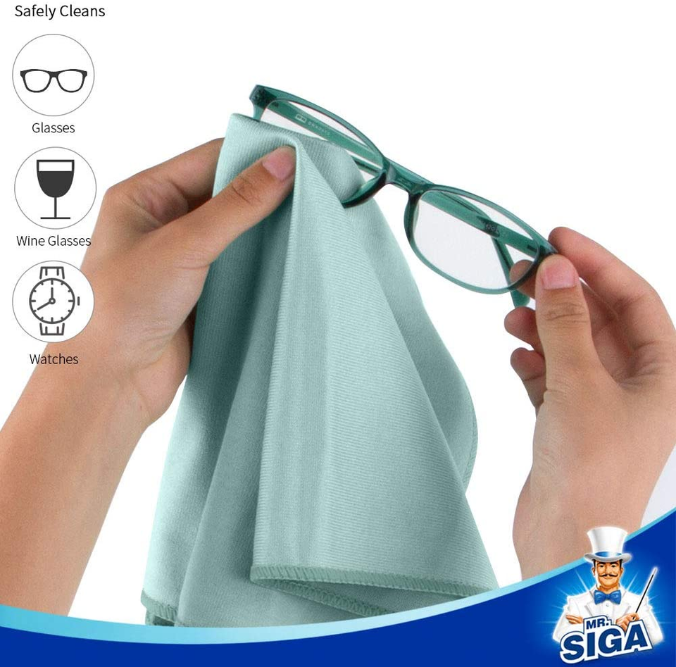 Ultra Fine Microfiber Cloths for Glass Pack of 12 35 X 40Cm 13.7 X 15.7 ...