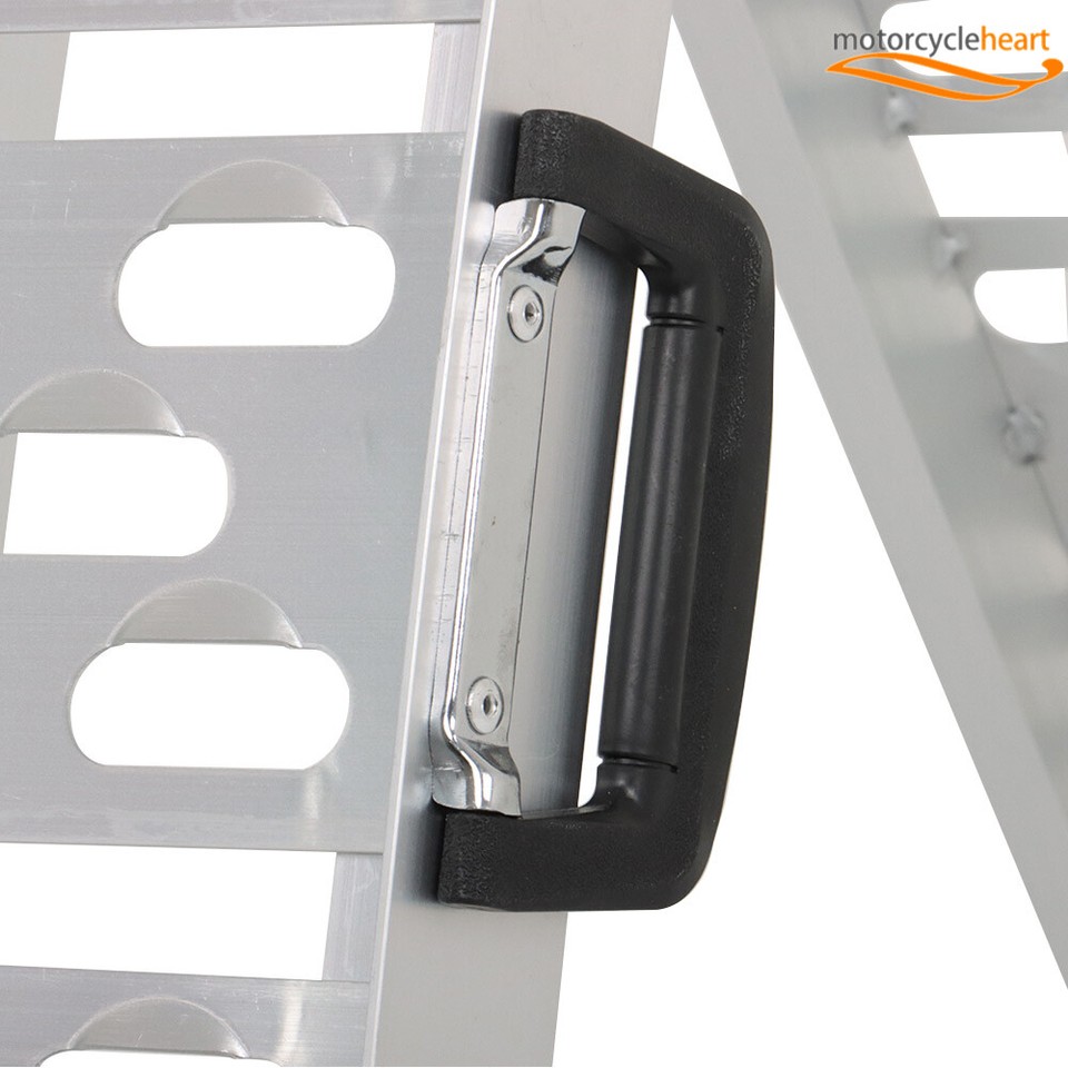 7.5' Heavy Duty Aluminum Folding Loading Ramp Motorcycle Arched Truck ...