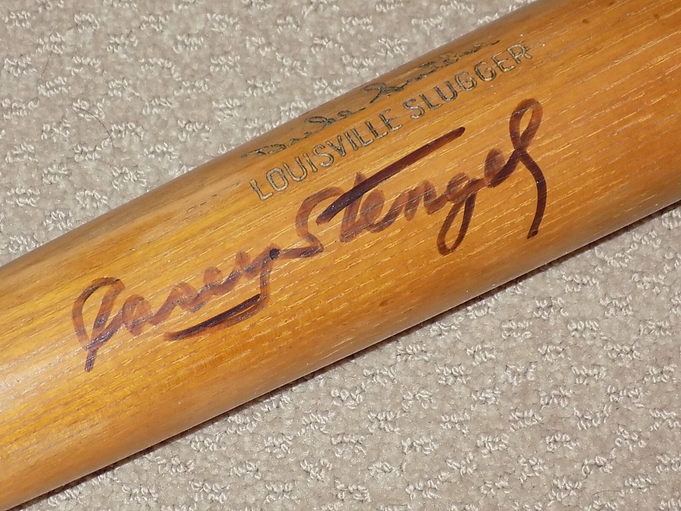 Duke Snider H&B Signed Game Bat Dodgers Mets HOF PSA JSA Casey Stengel ...