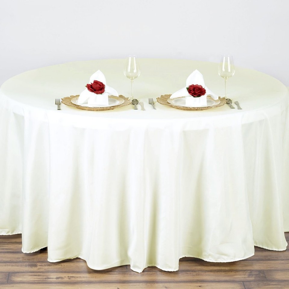 Round Tablecloth Table Cover Party Wedding Linen Colors Choose Size ...