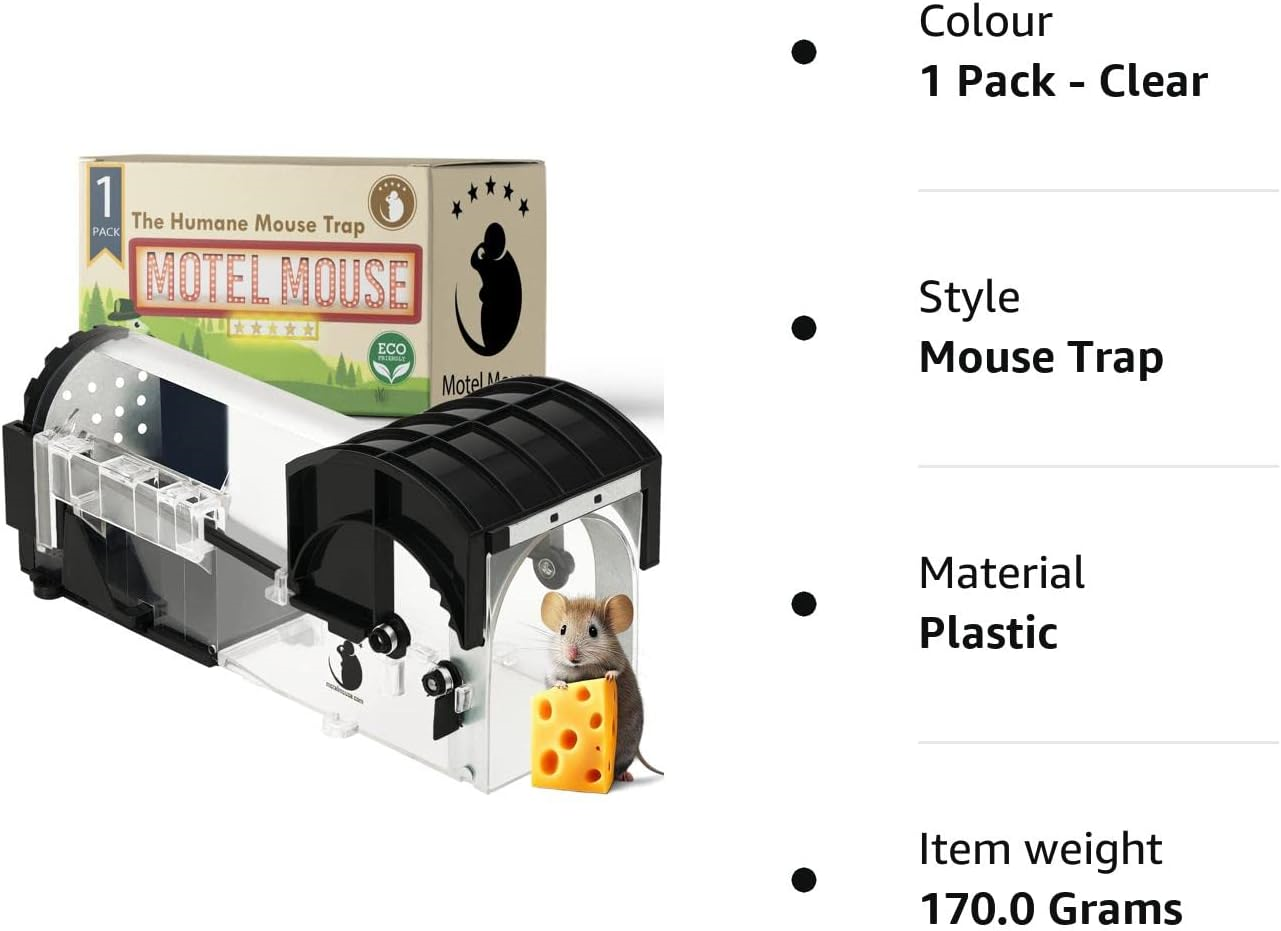 Motel Mouse - The Original Humane Mouse Trap for Indoors - Easy to Use ...