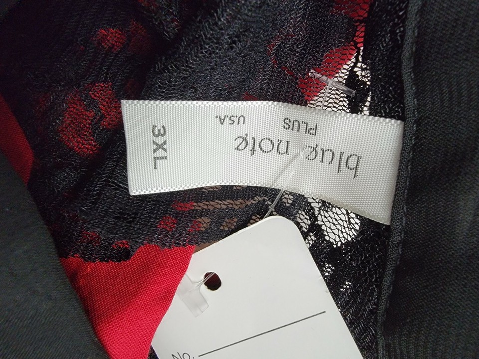 Blue Note Womens Shirt Top Blouse Size 3XL XXXL 3X Large Red Black NEW ...