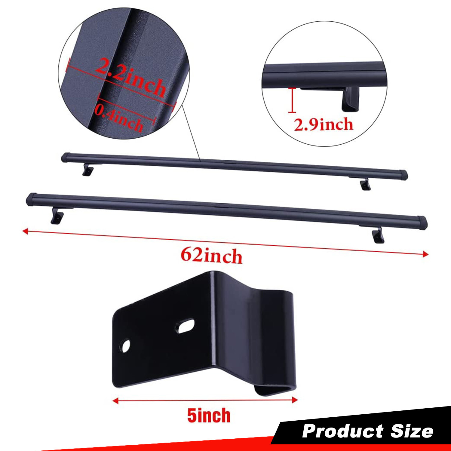 60" Pickup Topper Ladder Rack Camper Shell Roof Rack for Van Trailer ...