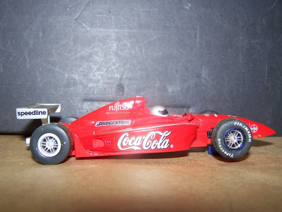 Coca-Cola 1980s HORNBY Dallara Indy Fujitsu Slot Car tested runs | eBay