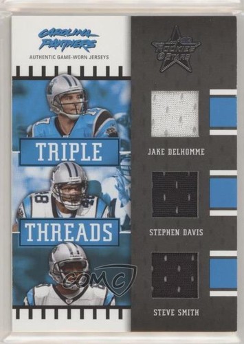 2004 Leaf Rookies & Stars Triple Threads Jake Delhomme Stephen Davis ...