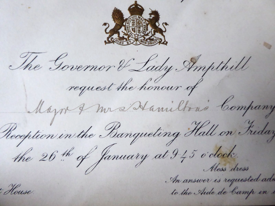 1906 Invitation Reception Prince of Wales George V Madras India ...