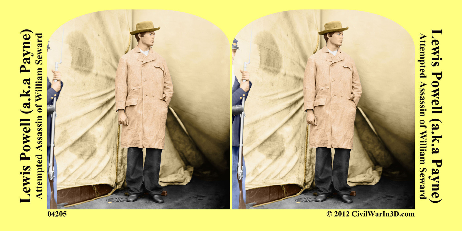 Lewis Powell Assassin Conspirator Civil War SV Stereoview Stereocard 3D ...