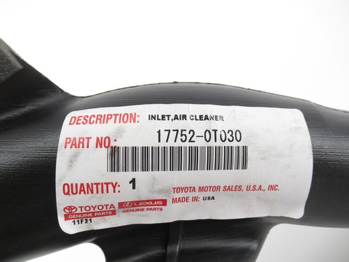 Genuine OEM Toyota 17752-0T030 Air Cleaner Intake Duct 2009-13 Corolla ...