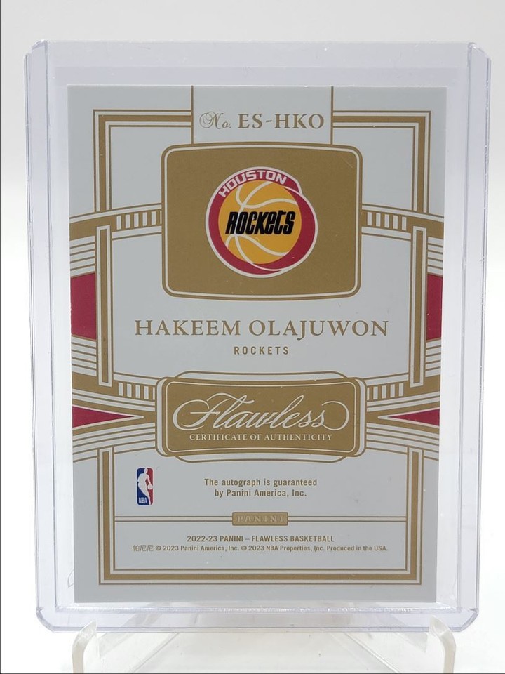 HAKEEM OLAJUWON 2022-23 FLAWLESS ENSHRINED AUTOGRAPH RUBY AUTO /15 ...