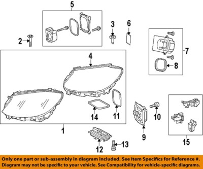 MERCEDES OEM 16-23 AMG GT 43 Headlamp Components-Headlamp Assy Bolt ...