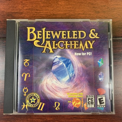 Bejeweled & Alchemy PC CD — Match Colored Gems Games Puzzle! 2001 | eBay