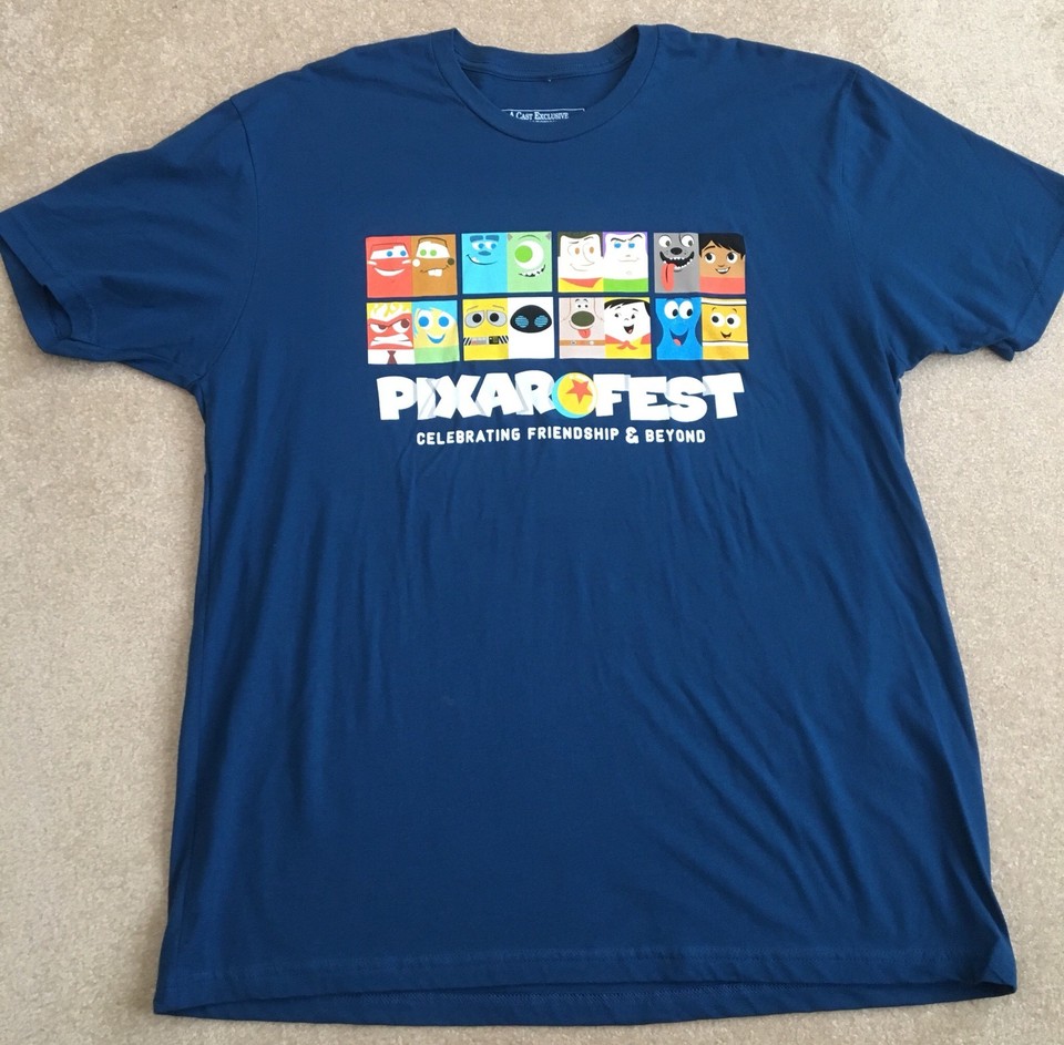 NWT Disney Cast Exclusive Pixar Fest T Shirt Mens XXL Cars Coco Wall E ...