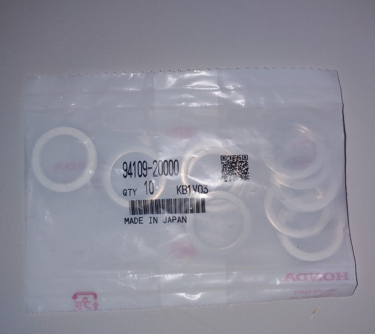 10x HONDA GENUINE OEM 20MM DRAIN PLUG GASKETS WASHERS NEW SEALED 94109 ...