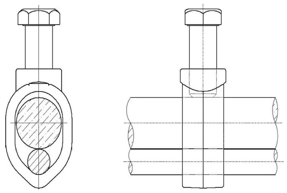 Burndy GRC58, 5/8" Rod, 10 AWG /12 to 1 AWG Mechanical Grounding Rod ...