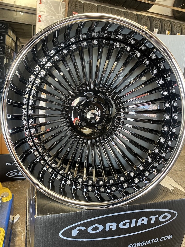 24x9-10 FORGIATO TRIMESTRE OLD SCHOOL CAPRICE CUTLASS IMPALA WHEEL TIRE ...