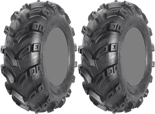 Pair 2 AMS Swamp Fox Plus 25x10-12 ATV Tire Set 25x10x12 25-10-12 | eBay