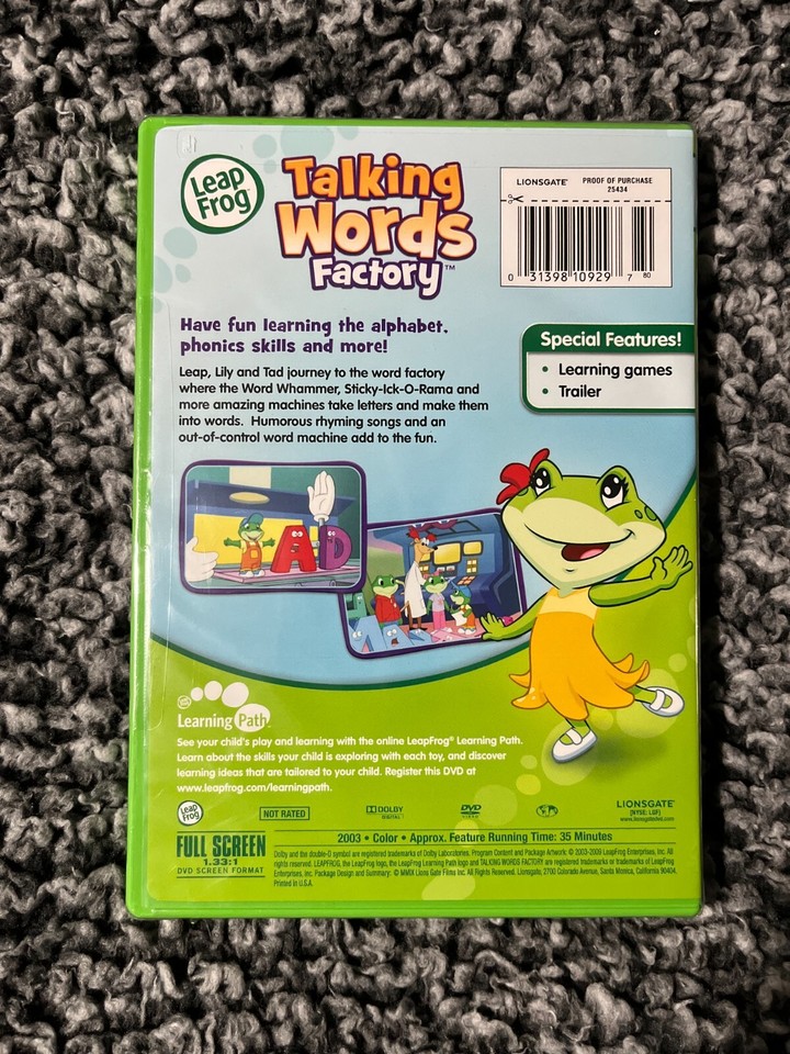 LEAP FROG TALKING WORDS FACTORY DVD 2009 FACTORY SEALED | eBay