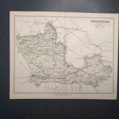 Original c1877 Collins County Atlas Map Of Berkshire | eBay UK