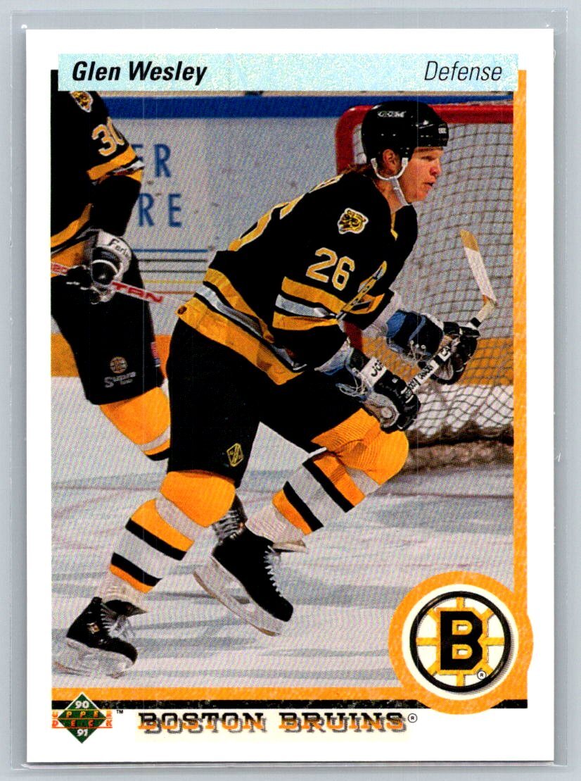 1990-91 Upper Deck #377 Glen Wesley Boston Bruins Hockey Card | eBay