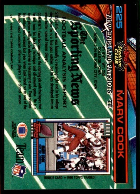 1991 Topps Stadium Club - #225 Marv Cook for sale online | eBay