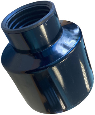 Black 110mm Soil Pipe Adapter Reducer to 55mm Waste Pipe Pushfit Rubber ...