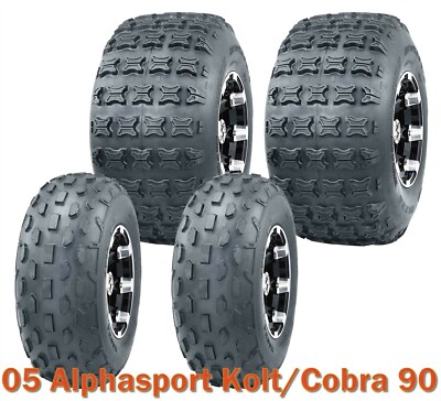 Set 4 ATV Tires WANDA 19x7-8 & 18x9.5-8 fit 05 Alphasport Kolt/Cobra 90 ...
