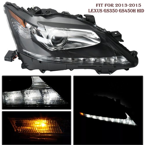 HID w/o AFS LED DRL Projector Headlight R For 2013-15 Lexus GS350 ...