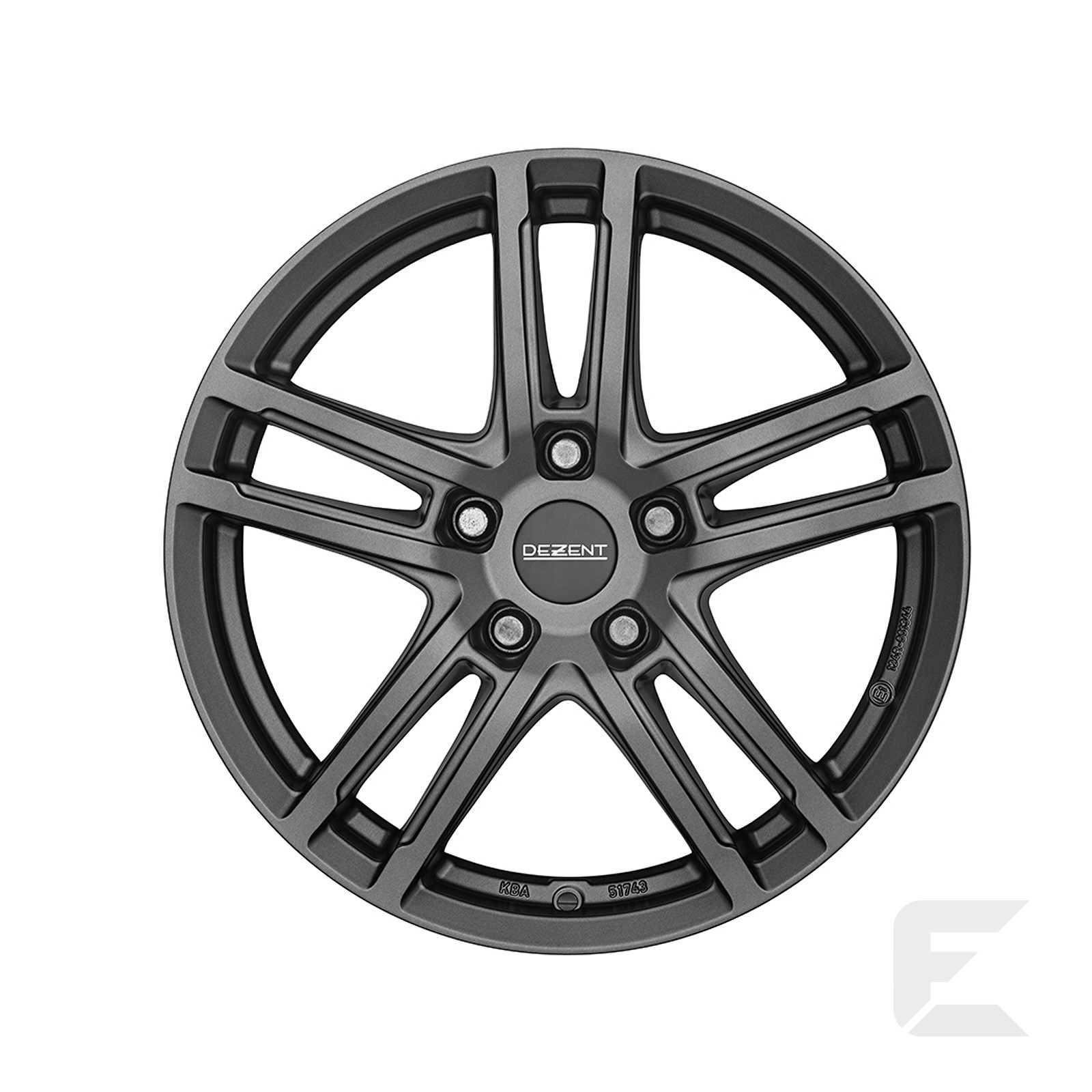 4x 16 Zoll Alufelgen für Kia Rio / Dezent TZ graphite 6,5x16 ET35 (B ...